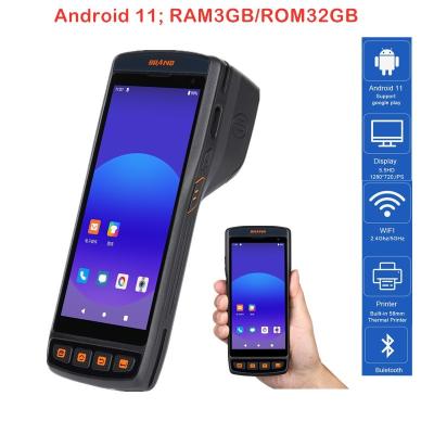 China JZIOT SDK Equipped Wireless Portable Laser 1D 2D Handheld Android NFC Barcode PDA Scanner With Printer for sale