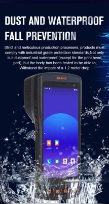 China 6000mAh Printer PDA Hand Held Printer 4G LTE Mobile Computer Rugged PDA Terminal Handheld Device With Thermal Printer for sale