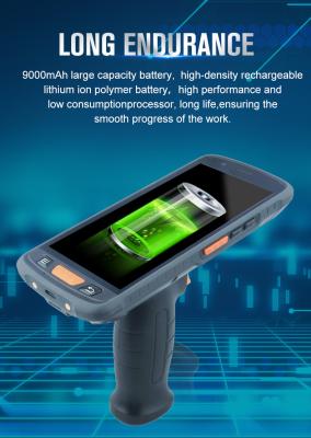 Cina Industrial Portable Handheld Rugged Android Pda Mobile Computer Data Collector 1D 2D Barcode Laser Scanner con display in vendita