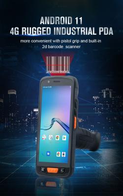 China Bluetooth NFC Reader Barcode Scanner 2D QR Code For Handheld Computer 400g Industrial Android PDA 11 System WiFi 4GB Memory for sale