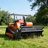 China HTM1200 Remote-Controlled Tracked Lawn Mower with a 1.2m Cutting Deck for sale