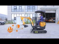 CE EURO5 Engine 1300kg Hightop Mini Excavator HT13 Compact Mini Digger