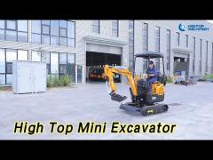 Efficient Hightop Mini Excavator 1.3T Compact Design EPA Certified