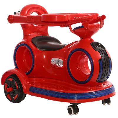 China Children's Ride On Electric Car with Retractable Push Handle and Colorful Lights for sale