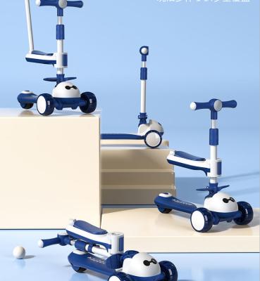 Cina 3 in 1 Baby Walker multifunzione 3 ruote a cavallo su plegabile grande ruota scooter auto per bambini in vendita