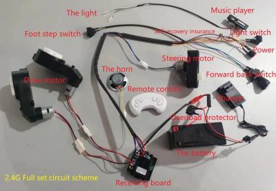 Cina Potenza e velocità Auto giocattolo elettrica per bambini Set completo di parti per fai da te Batteria inclusa in vendita