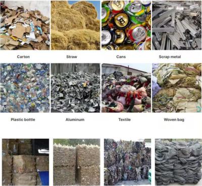 China Verticale hydraulische baler met een capaciteit van 650 kg voor plastic en kartonnen verpakkingen Te koop
