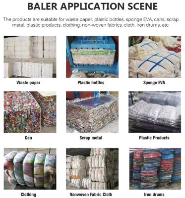 China Hoog hydraulische metaal blik Plastic flessen pers verpakking Plastic karton horizontale volledig automatische baler machine Te koop