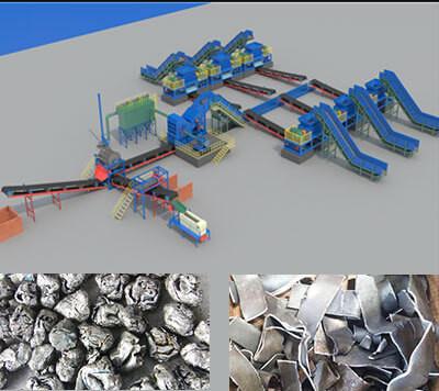 China Aluminum Can Twin Shaft Scrap Metal Shredders Crusher Machine with Plastic Shredder for sale