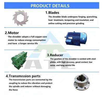 China 380V/50HZ Voltage Radial Tire Shredder Machine for Plastic and Metal Waste Management for sale