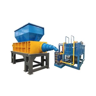 China Voorraad Afvalband Drum Shredder Machine Twee schacht type bandenbreker Afvalrubberband Te koop