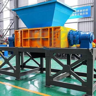 China Dubbele schacht shredder voor afvalschroot ijzer aluminium metaal plastic multifunctioneel Te koop