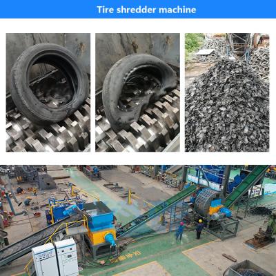 Cina Macchina per il riciclaggio degli pneumatici a doppio albero Trinciatrice di pneumatici per gomma di scarto pneumatici per auto e camion in vendita