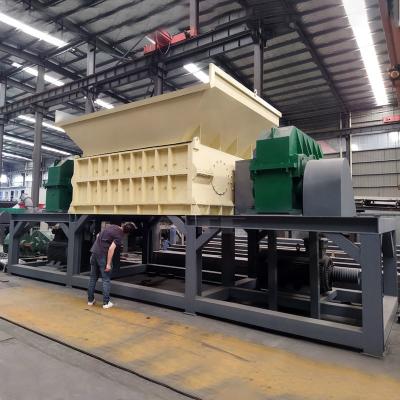 China Two Shaft Type Automatic Double Shaft Scrap Metal Pipe Plastic Shredder for Recycling for sale