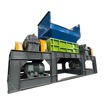 China PS Plastic Type Double Shaft Design Metal Scrap Plastic Glass Bottle Shredder Machine for sale
