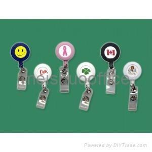 China Retractable Badge Holder With Epoxy Logo for sale