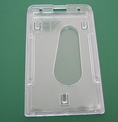 China Vertical Hard Plastic Multi Card ID Badge Holder Hold 3 Cards for sale