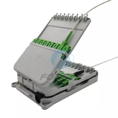 Cina cavo flessibile a fibra ottica del contenitore terminale di separatore FTTH dello SpA 1x16 verso l'esterno il pelo dell'interno della parete dei porti in vendita