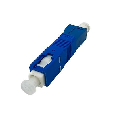 China Optical Converter UPC Single Mode Fiber Optic Hybrid Adapter SC Male to LC Female for sale