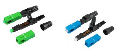 China Fiber Optic For FTTH SC APC Connectors , Fast Fiber Cable Connector for sale