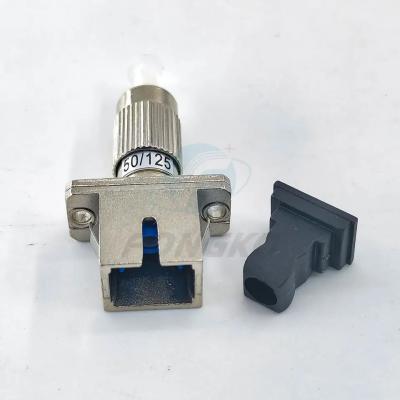 China SC Female To FC Male Hybrid Fiber Optic Adapter FTTH Metal Single Mode for sale