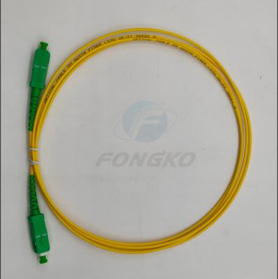 China SC/APC To SC/APC Fiber Optic Patch Cord MM SM Simplex 9/125 G652D G657A Optical Cable for sale