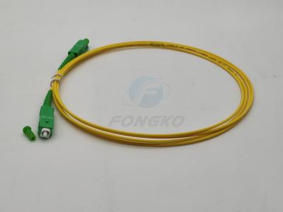 China SC/APC To SC/APC Fiber Optic Patch Cord MM SM Simplex 9/125 G652D G657A Optical Cable for sale