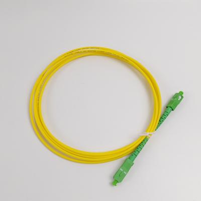 China Optical Patch Cord Yellow Pigtail SC/APC G652D Single Mode LSZH 1M Simplex 2.0mm Fiber Optic Patch Cord for sale