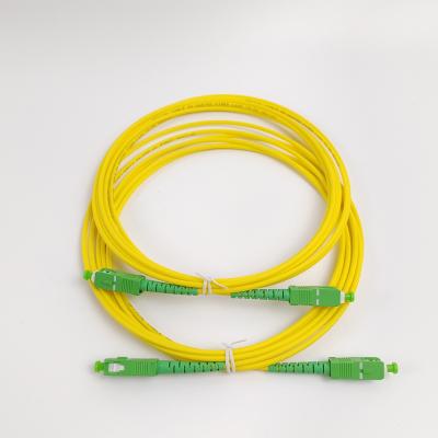 China Optical Patch Cord Yellow Pigtail SC/APC G652D Single Mode LSZH 1M Simplex 2.0mm Fiber Optic Patch Cord for sale