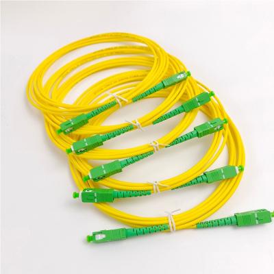 China Optical Patch Cord Yellow Pigtail SC/APC G652D Single Mode LSZH 1M Simplex 2.0mm Fiber Optic Patch Cord for sale