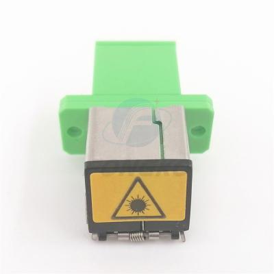 China Both Two Side Auto Shutter Adaptor Plastic Metal APC SC/APC Fiber Optic Adapters for sale
