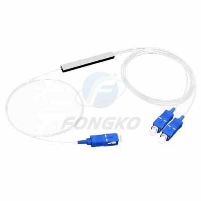 China 1x2 Sc Apc Plc Rack Mount Fiber Optic Splitter 2 In 1 Out for sale