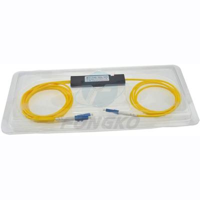 China FTTH Singlemode 1x2 50/50 LC UPC ABS fiber optical splitter fbt coupler 1310nm or 1490nm or  1550nm for sale