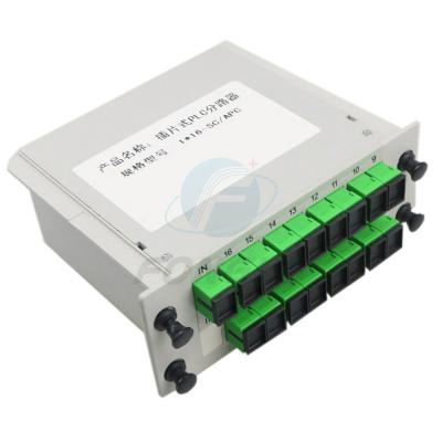 China Fiber Optic 1 16 Cassette Steel Tube Splitter Abs PLC Splitter For CATV for sale