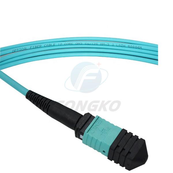 専門の製造業者1メートル12の中心の繊維光学Patchcord OM3-300女性MPOの繊維光学のpatchcord
