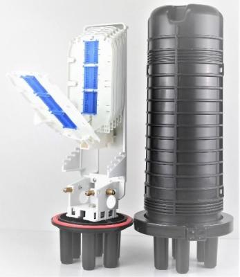 China Waterproof Dome FTTH Fiber Optical Splice Closure 5 6 7 Port 4 Trays Basket Bracket Storage for sale