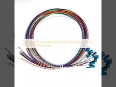 fiber pigtail 12 core 0.9mm G652D PVC fiber pigtail LC FC SC ST UPC APC fiber pigtail