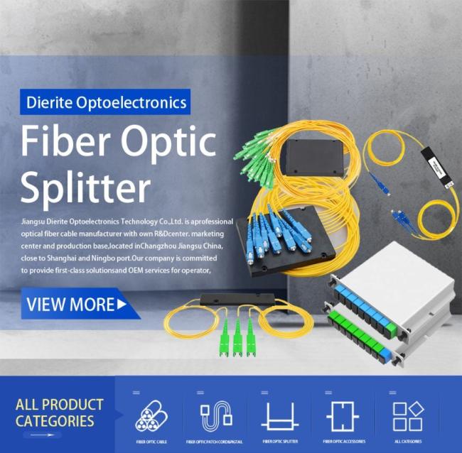 1X2 0.9mm Single Mode Dual Window 1310/1550nm 50/50 Mini Steel Tube Fbt Coupler 1*2 Fbt Splitter with Sc/APC Connector