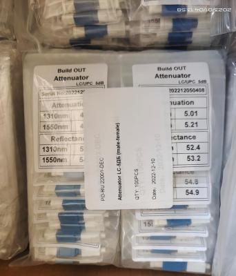 China LC/UPC Singlemode Fixed Optical Attenuator Male Female for sale