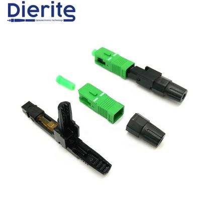 China FTTH Fiber Optic Fast Connector Sc APC Singlemode Field Assembly Connector for sale