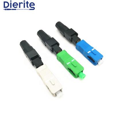 China FTTH Fiber Optic Fast Connector Sc APC Singlemode Field Assembly Connector for sale