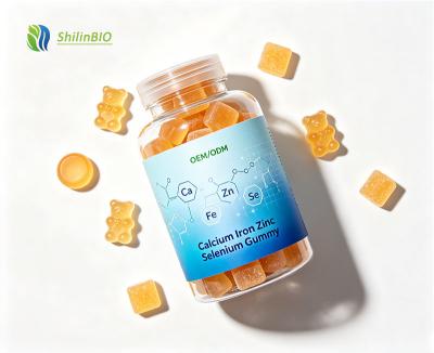 China Private Label OEM Calcium Iron Zinc Selenium Mineral Supplement in Gummy Form 60 Count Customized Color for Sleep Support for sale