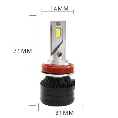 China Car head light LED H11 Three-color LED headlights  automotive headlamp  foglight 12-36V A modified lamp for sale