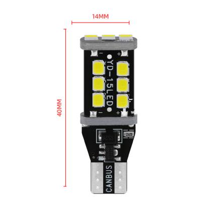 China W6W WY16W 15 SMD que o farol automotivo 2835 do diodo emissor de luz para o carro T15 leve conduziu a luz à venda
