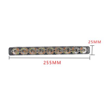 China Aluminium Automobile Drl Car Headlight Led Tube Strip Two Color With ABS Lens for sale