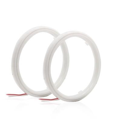 China Cotton Light Cob Led Angel Eyes Car Headlight Aperture 70MM RED BLUE Fog Lamp 12-18V 60MM 80MM for sale