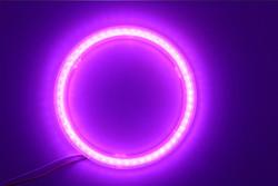 China Maïskolf 90mm de RODE BLAUWE Mistlamp 12-18V van de autokoplamp van Angel Eyes Te koop