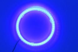 China Maïskolf 90mm de RODE BLAUWE Mistlamp 12-18V van de autokoplamp van Angel Eyes Te koop