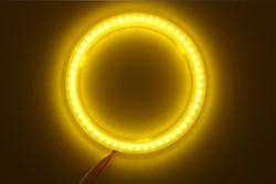 China Maïskolf 90mm de RODE BLAUWE Mistlamp 12-18V van de autokoplamp van Angel Eyes Te koop