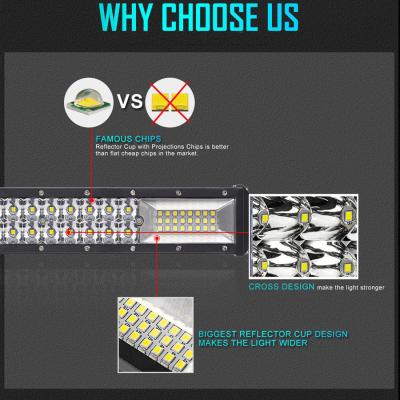 China Dual Row LED Light Bar For Car 200W - 1000W Aluminum Profile for sale